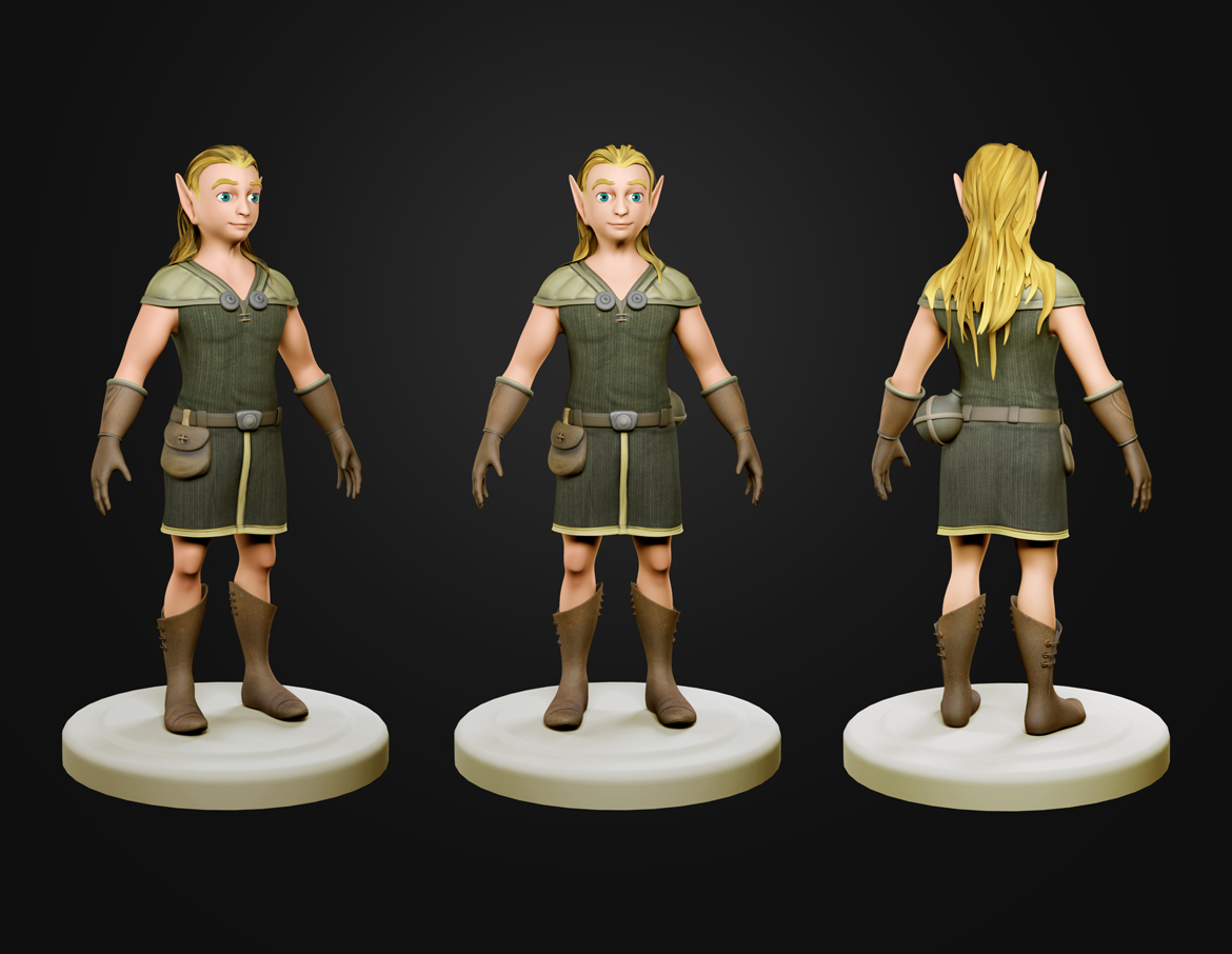 Alvin 3D Model of an Elf - Whale Shark Studio