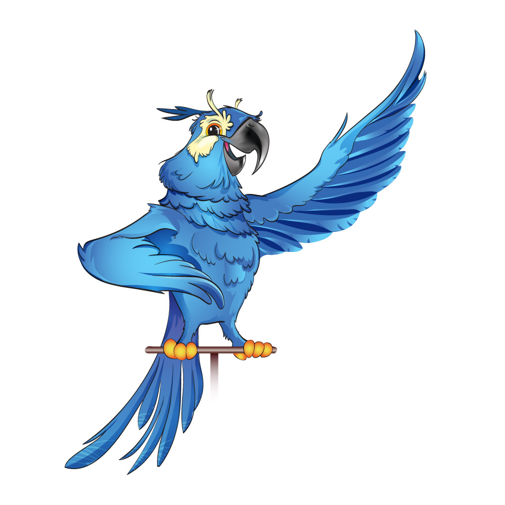 Blue Parrot - Whale Shark Studio